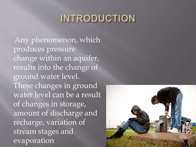 GROUNDWATER LEVEL FLUCTUATION | PPTX | Geography | Science