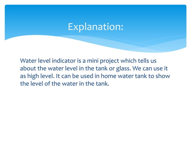 Water level indicator | PPT