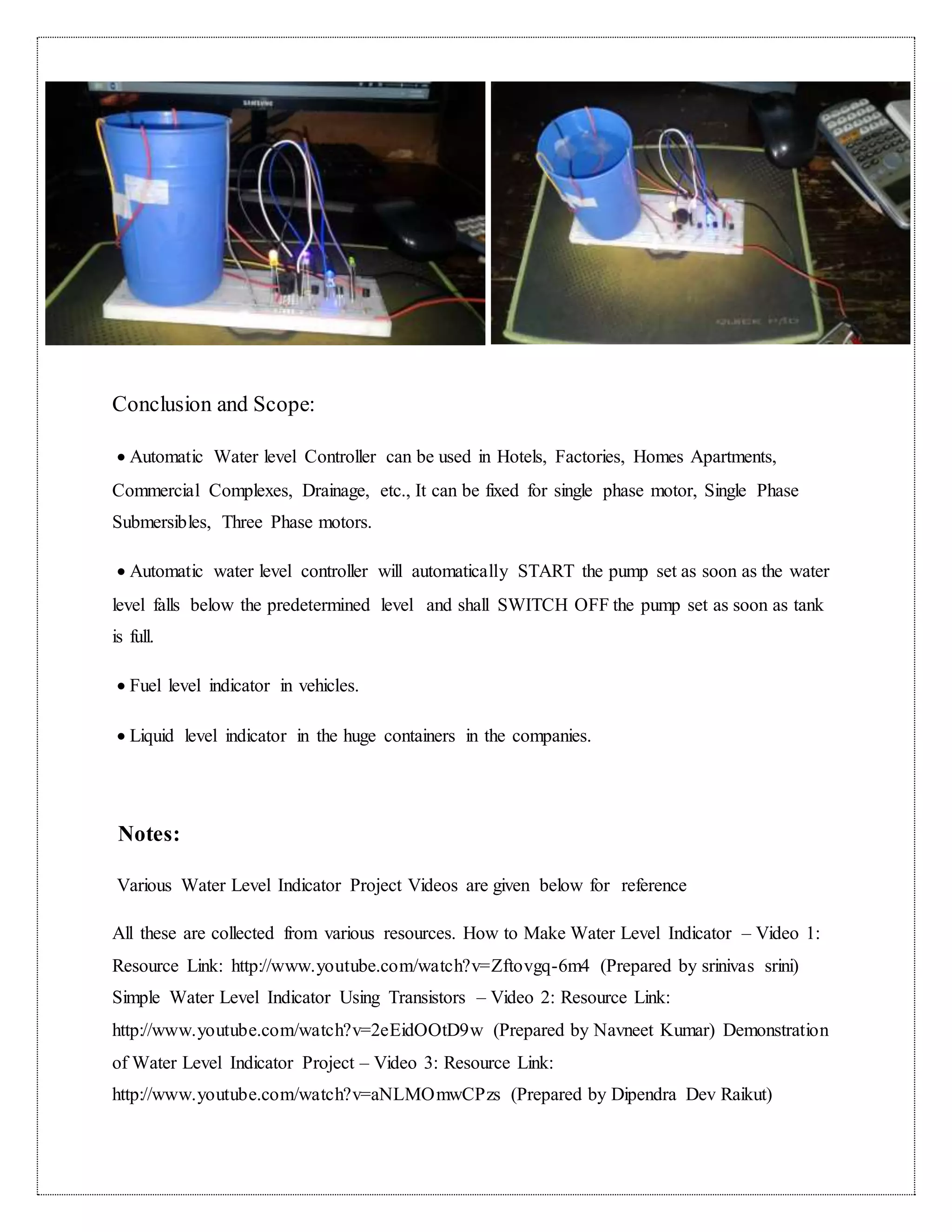 Water level indicator | DOCX