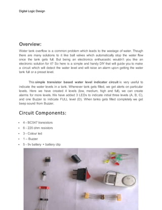 Water level indicator alarm | DOCX