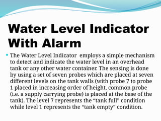 Embedded systems water level indicator PPT.pptx