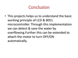Water Level Indicator using 8051 Microcontroller.pptx