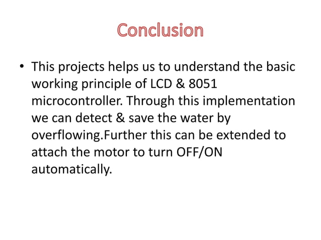 Water Level Indicator using 8051 Microcontroller.pptx