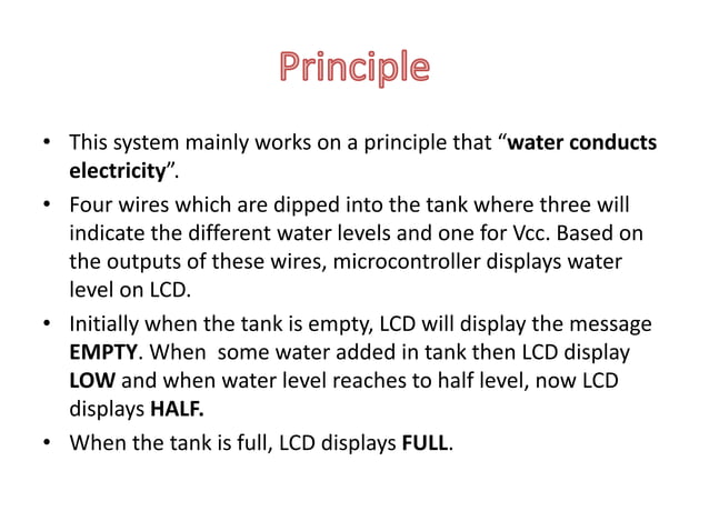 Water Level Indicator using 8051 Microcontroller.pptx