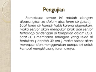 Water level measure and control with arduino uno | PPT