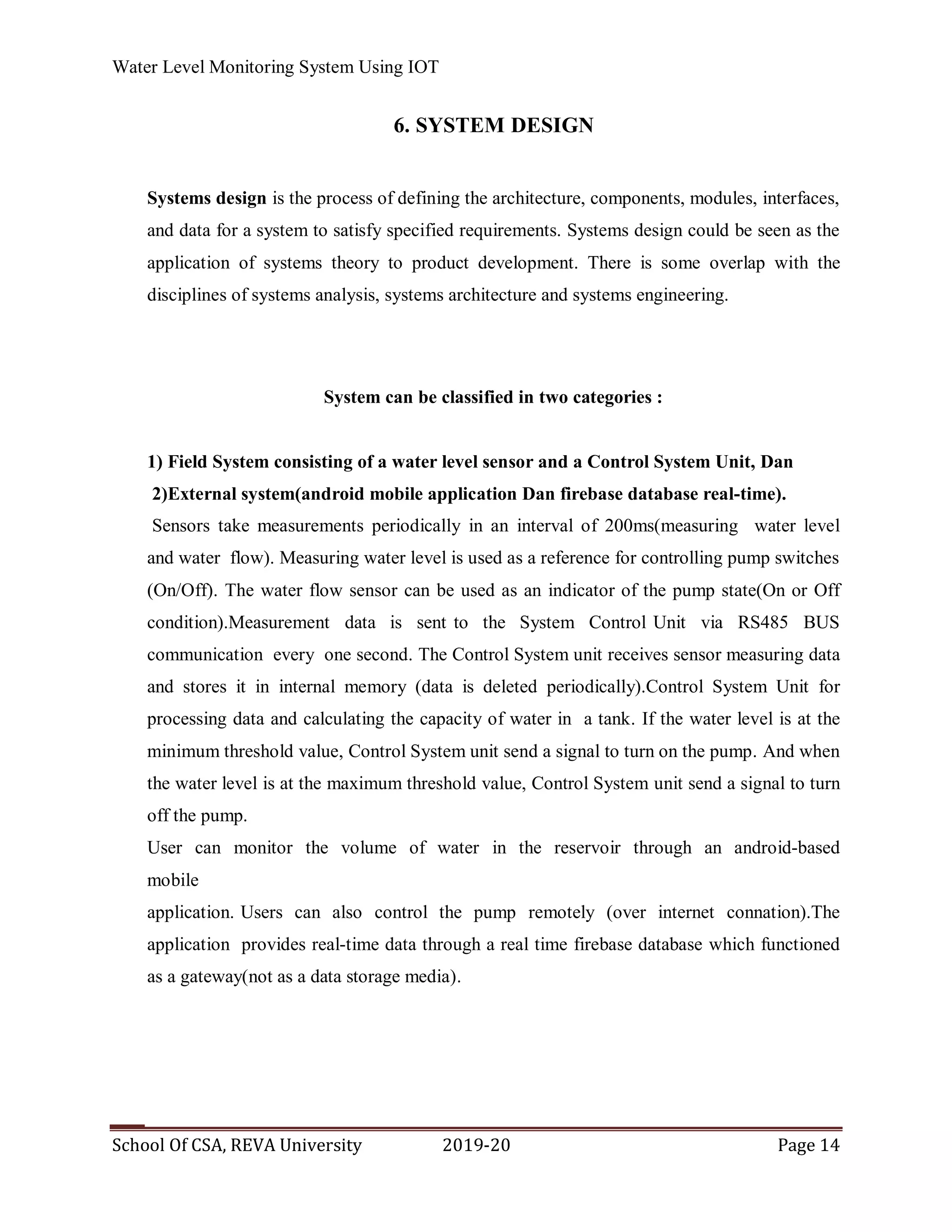Water level monitoring system | PDF