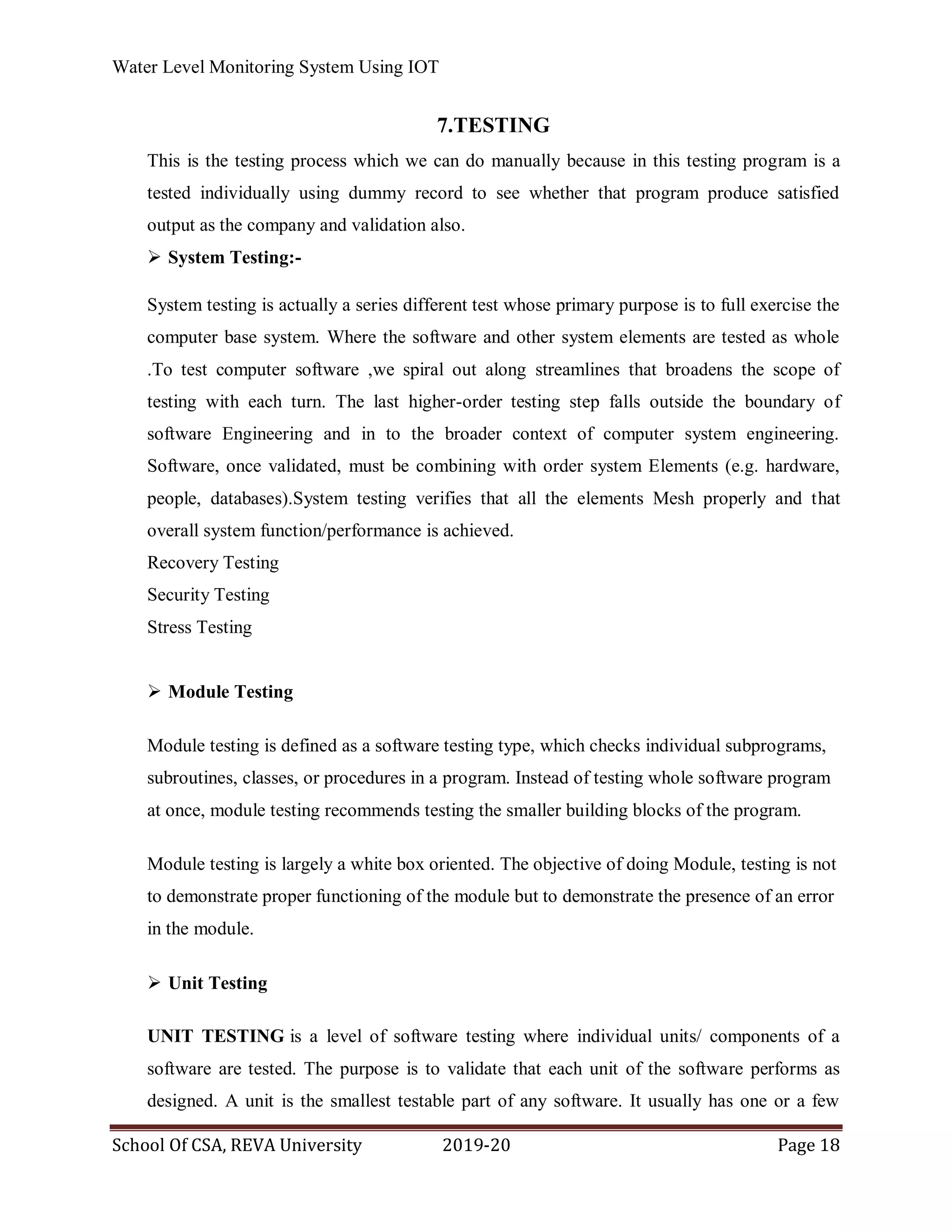 Water level monitoring system | PDF