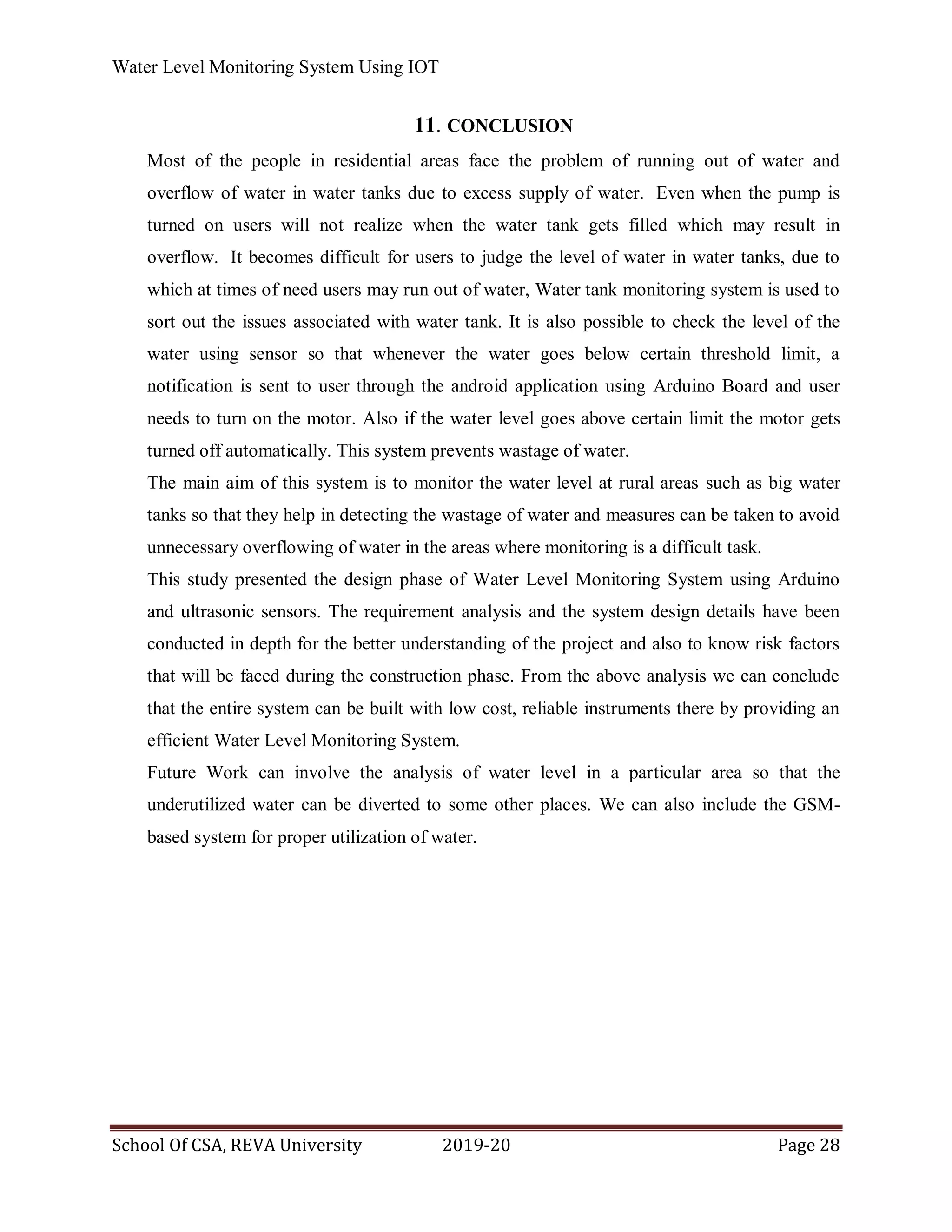 Water level monitoring system | PDF