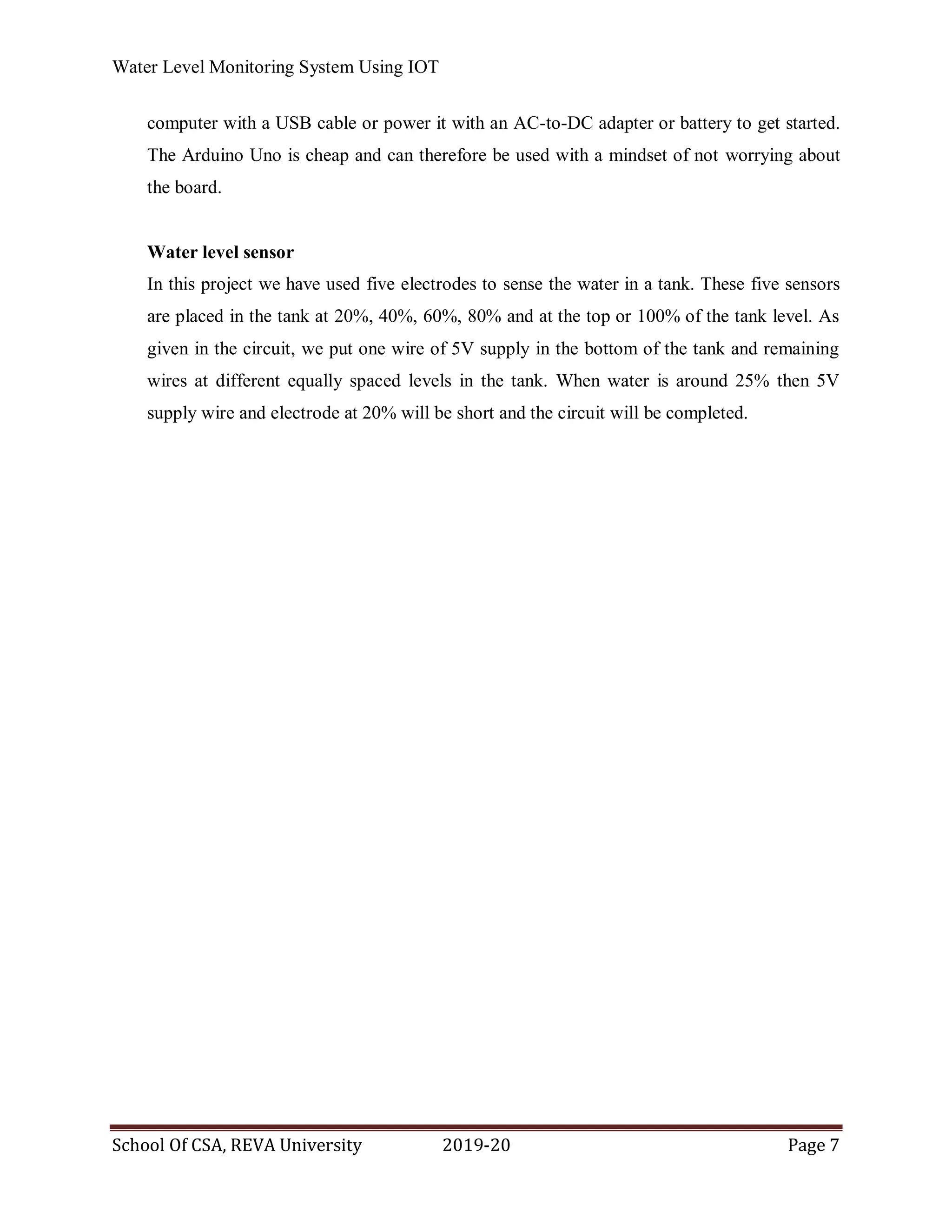 Water level monitoring system | PDF