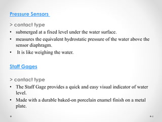 Water level sensors | PPTX