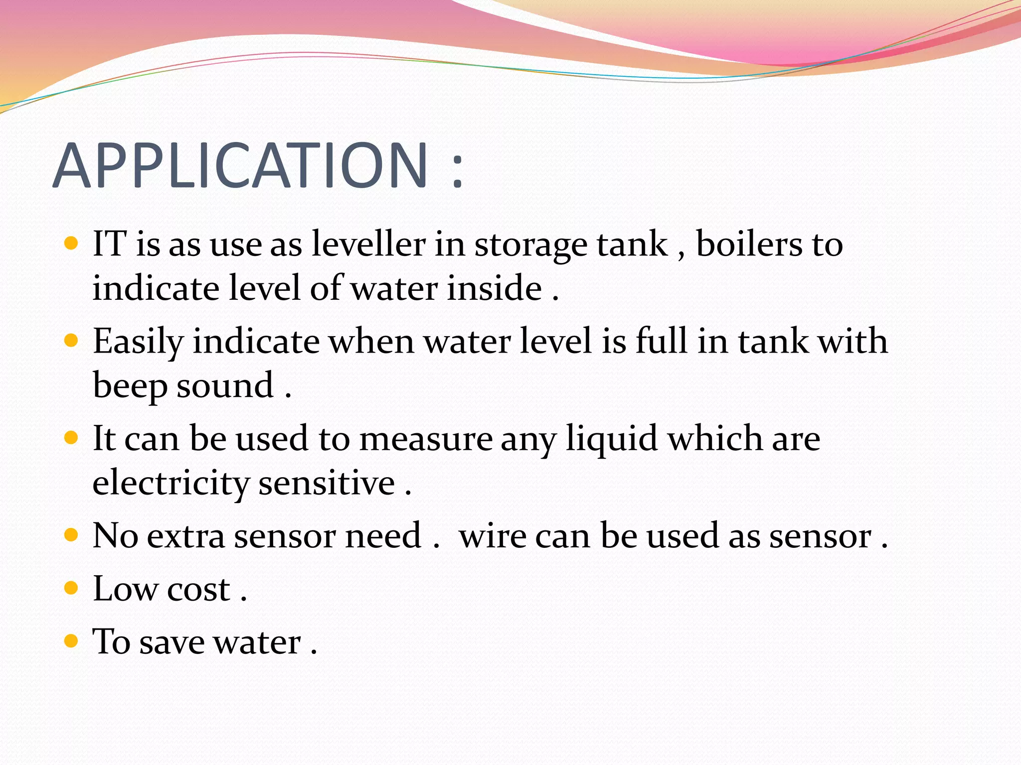 LED WATER LEVEL INDICATOR WITH ALARM | PPTX