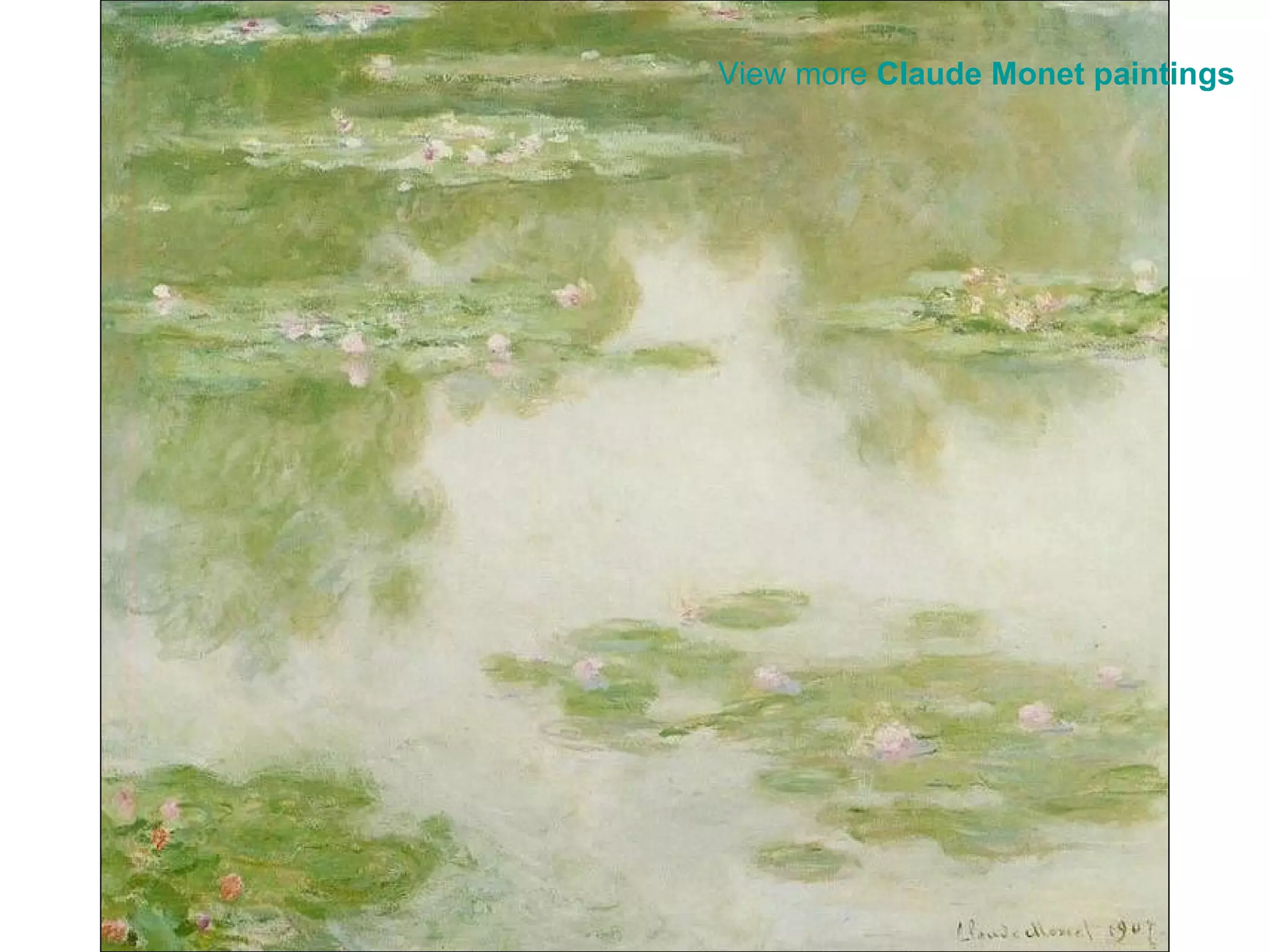 Water lilies, claude monet painting | PPT