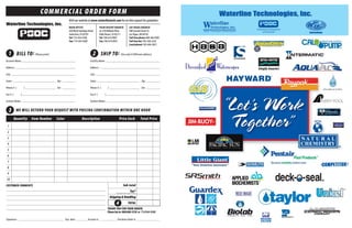 Waterline Tech Catalog X | PDF