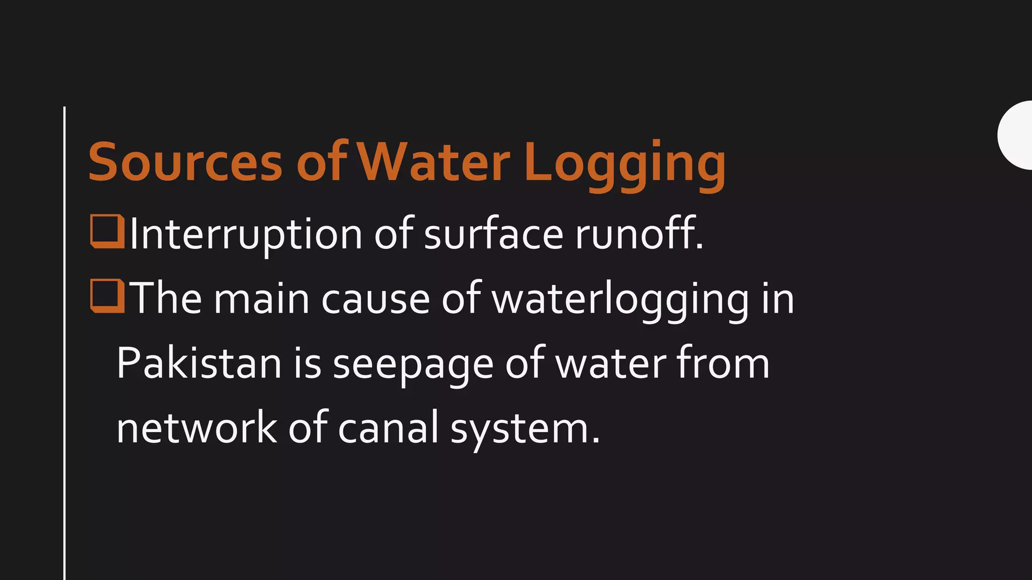 Water logging and its effect and control measures | PPTX