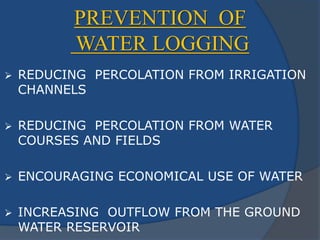 Water logging - An ill-effect of Irrigation | PPTX