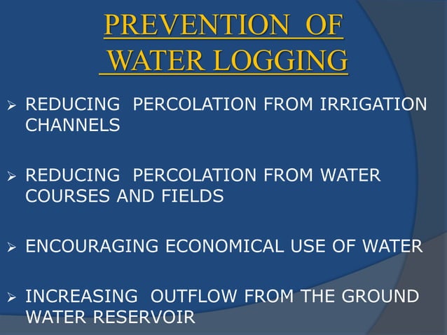 Water logging - An ill-effect of Irrigation | PPTX