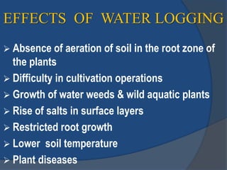 Water logging - An ill-effect of Irrigation | PPTX