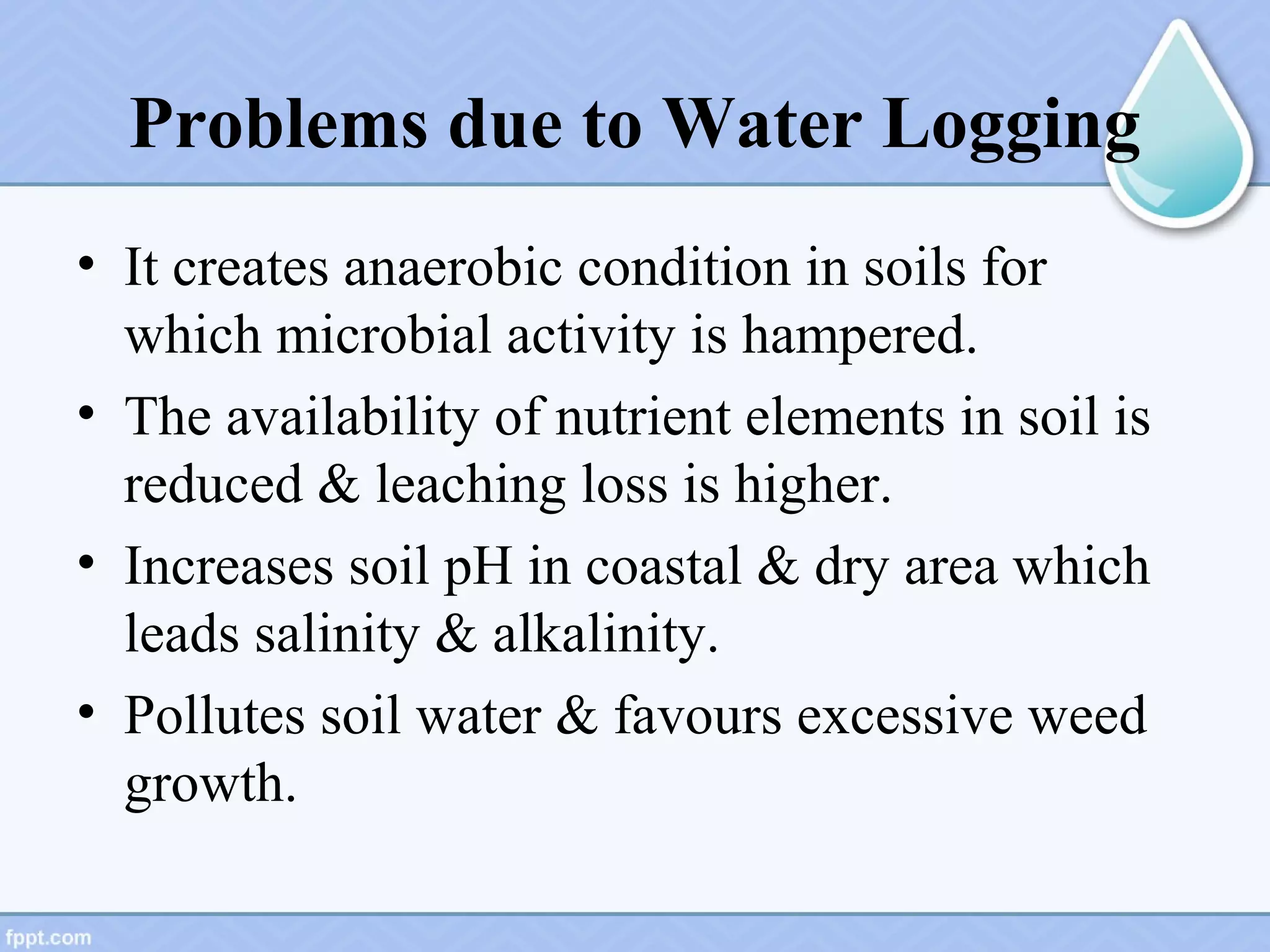Water logging soils | PPT
