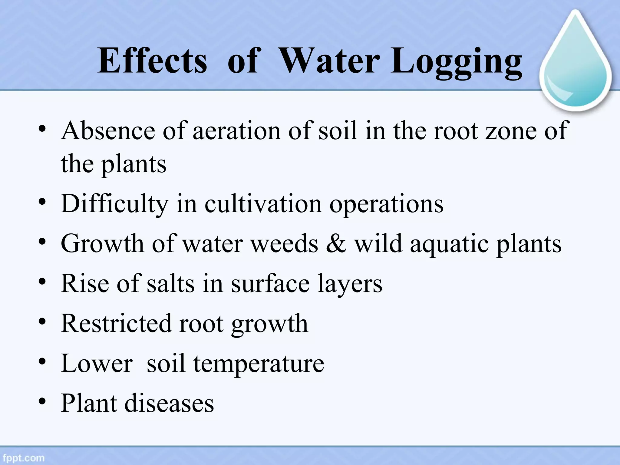 Water logging soils | PPT