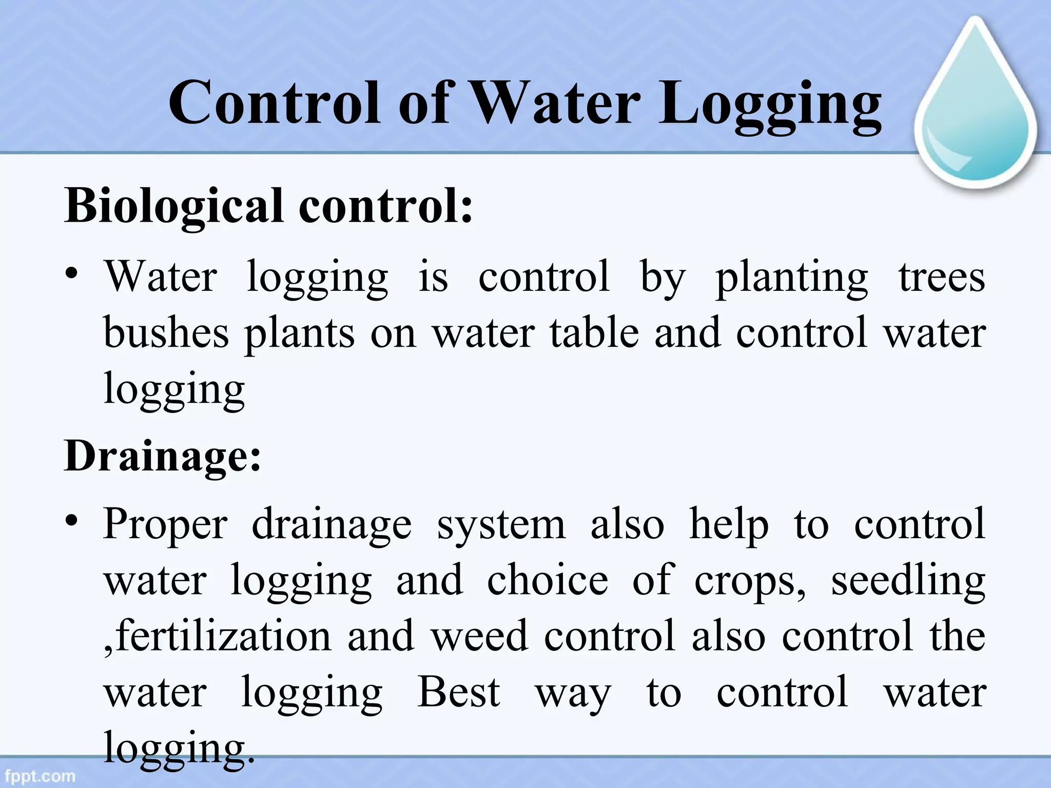 Water logging soils | PPT