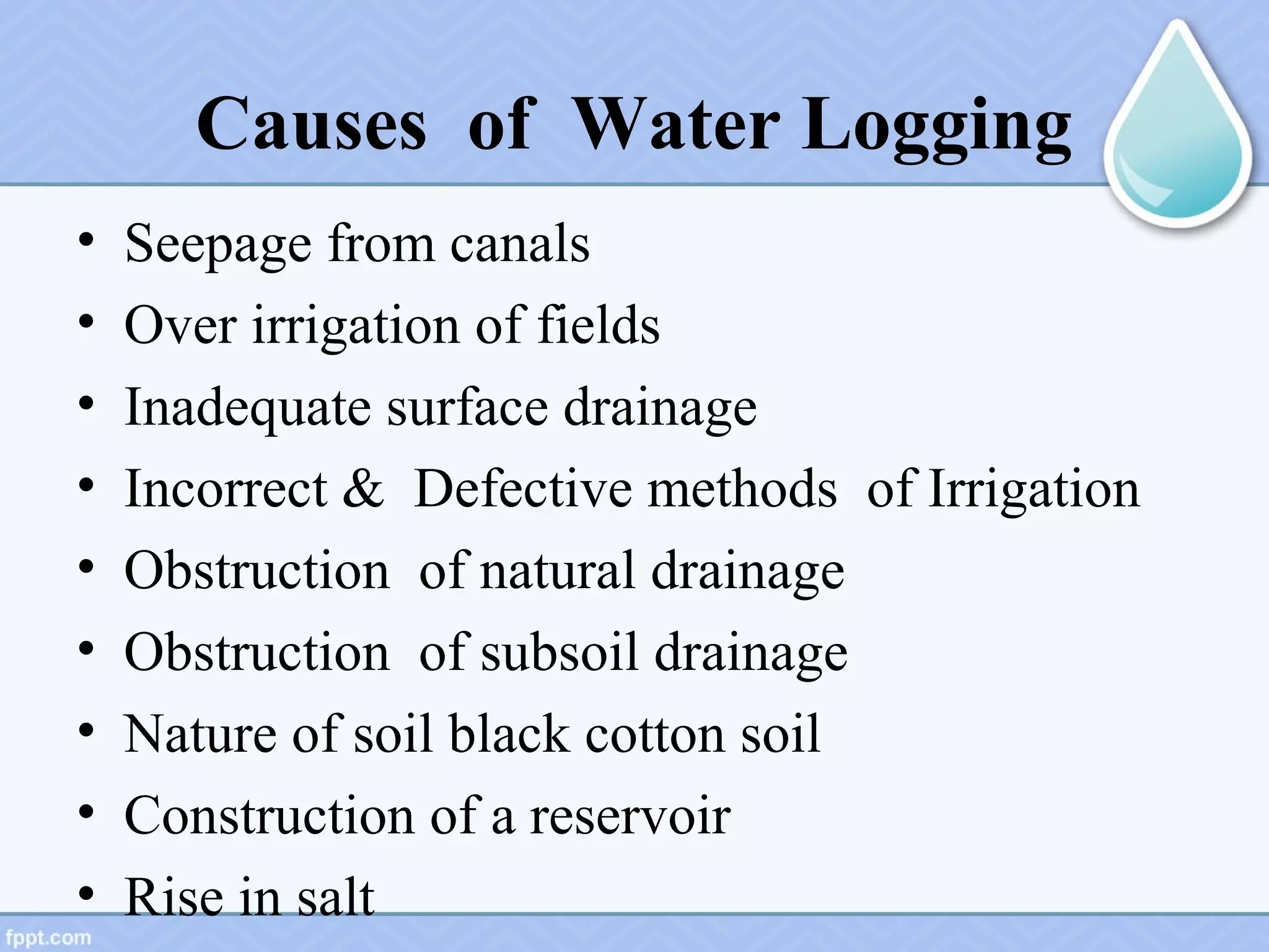 Water logging soils | PPT
