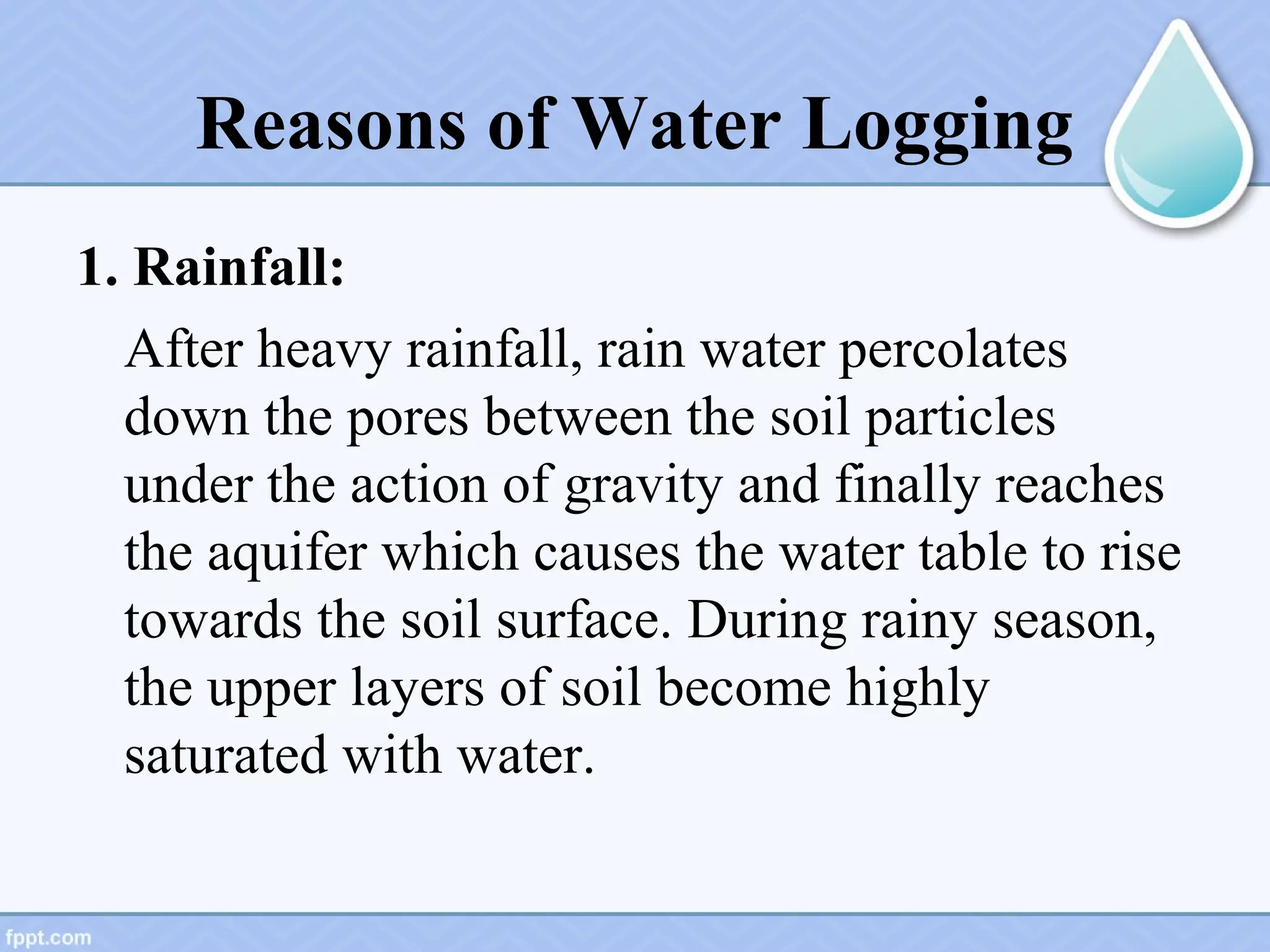Water logging soils | PPT