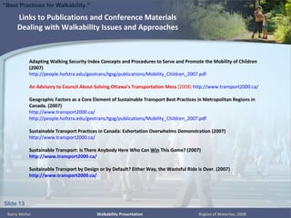 Best Practices for Walkability | PPT