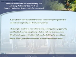 Best Practices for Walkability | PPT