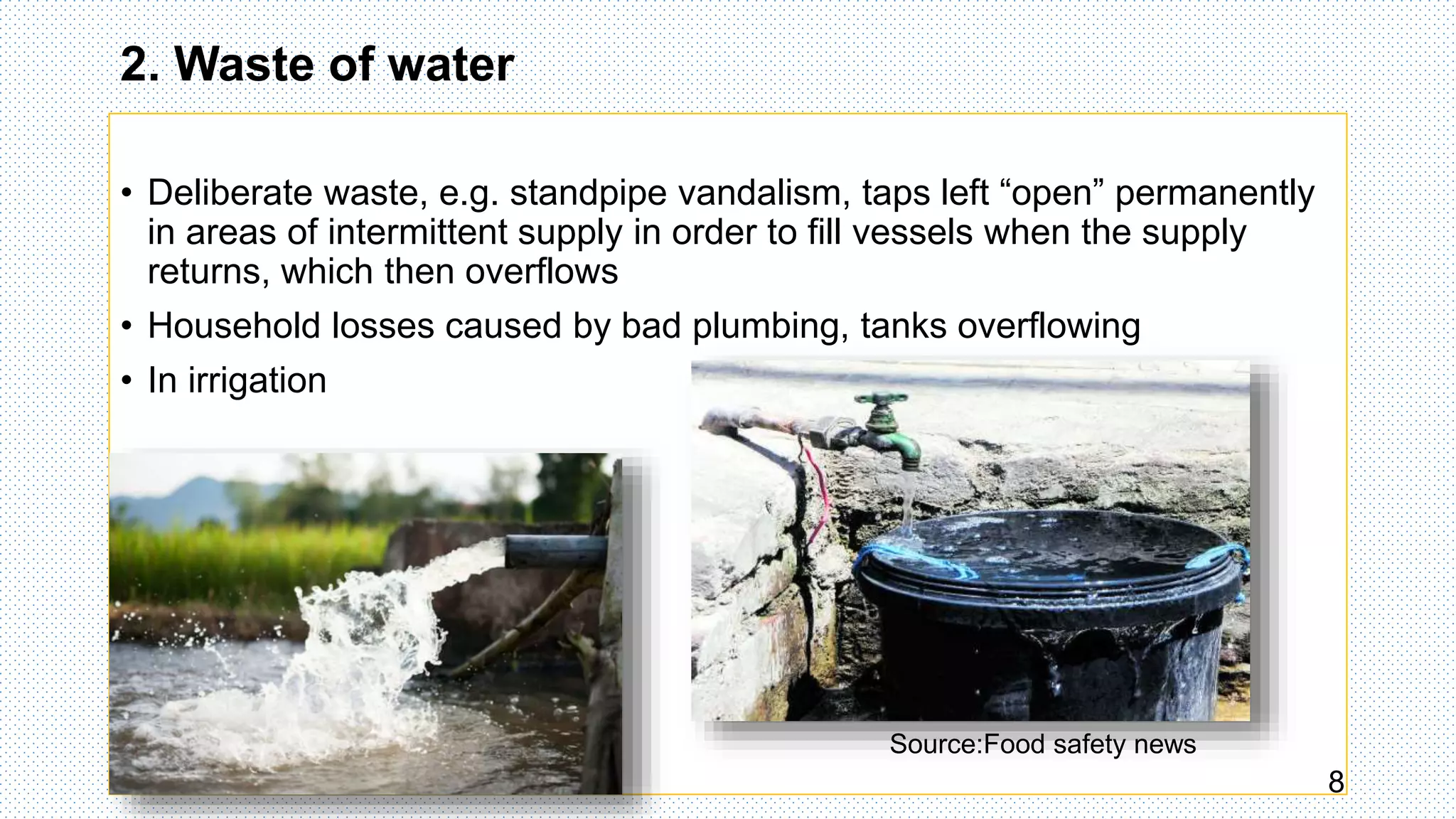 Water loss detection and management | PPTX