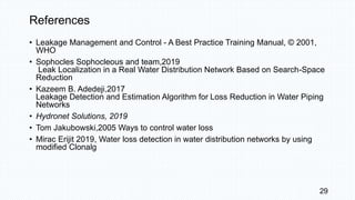 Water loss detection and management | PPTX