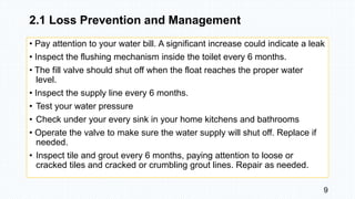 Water loss detection and management | PPTX