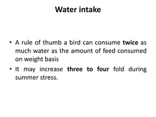 Water managemen in poultryt | PPTX