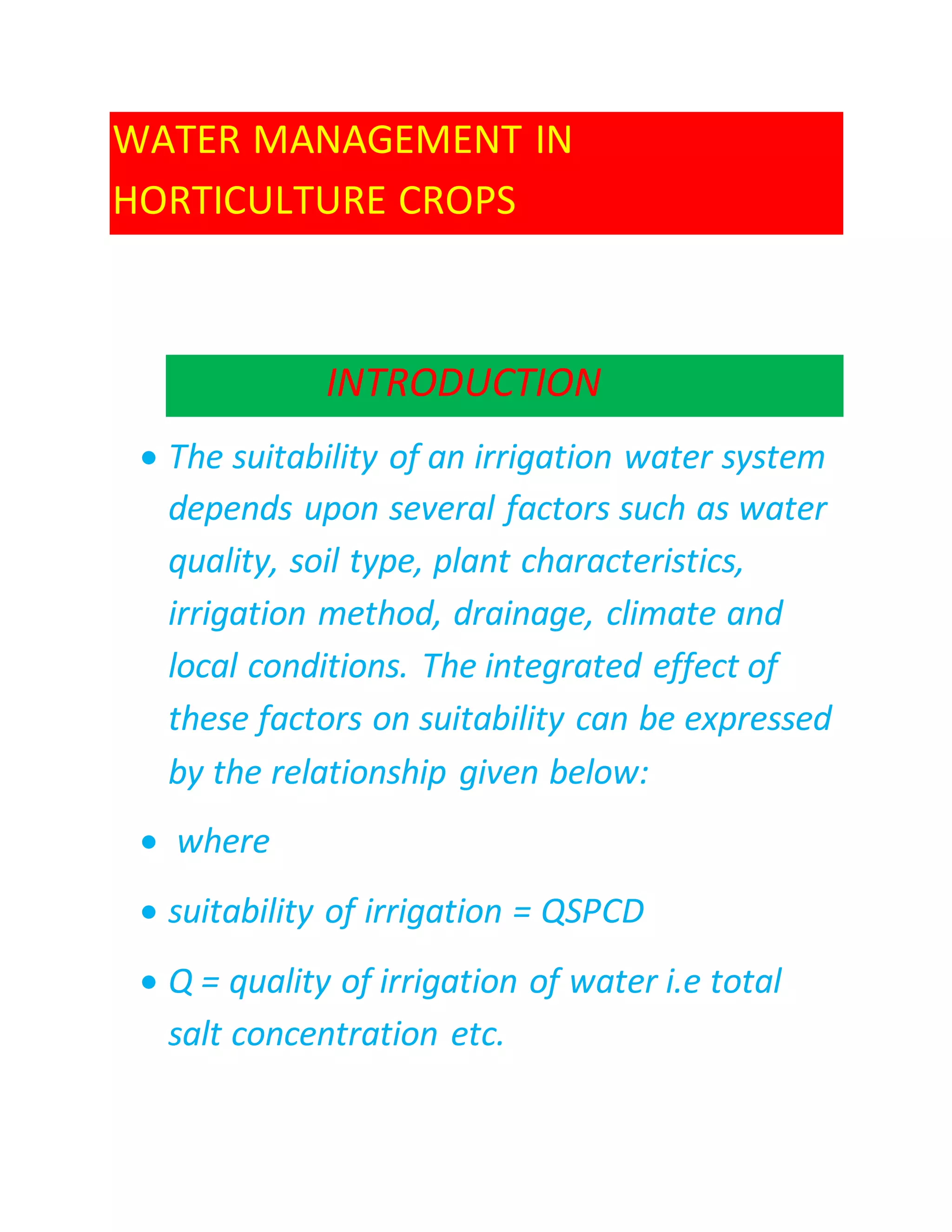Water management | DOCX