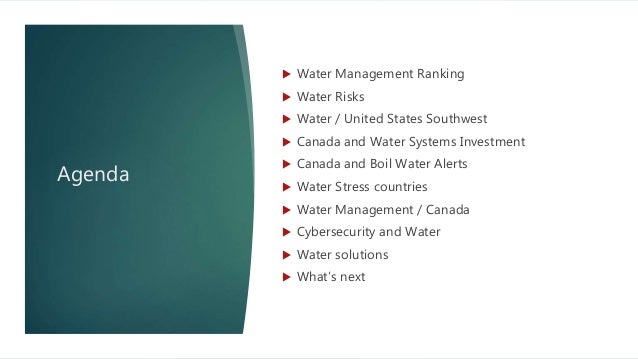 Water Management - Canada and the World .pptx