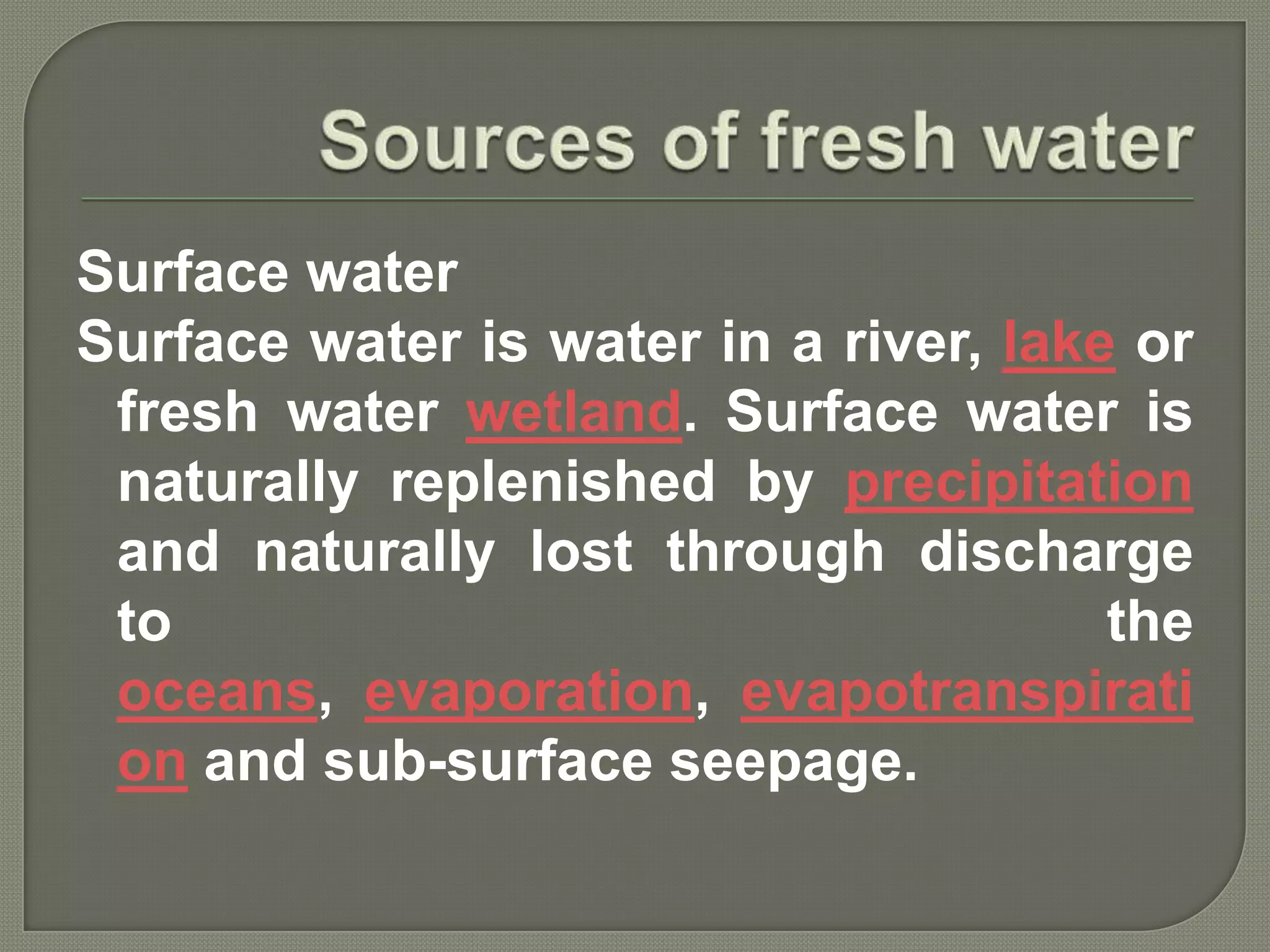 Water management and | PPTX | Chemistry | Science