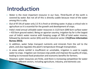 Water management approaches for sustainable food production | PPTX