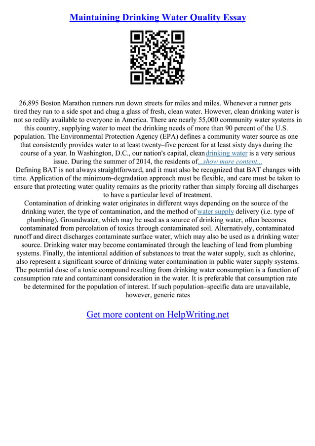 Water Management Essay | PDF