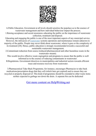 Water Management Essay | PDF