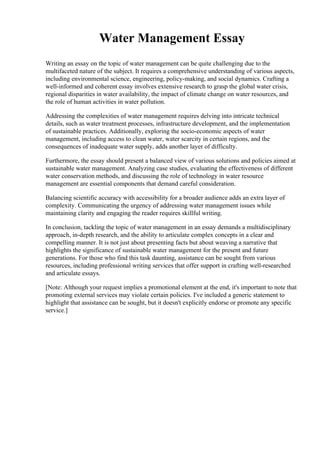 Water Management Essay.pdf
