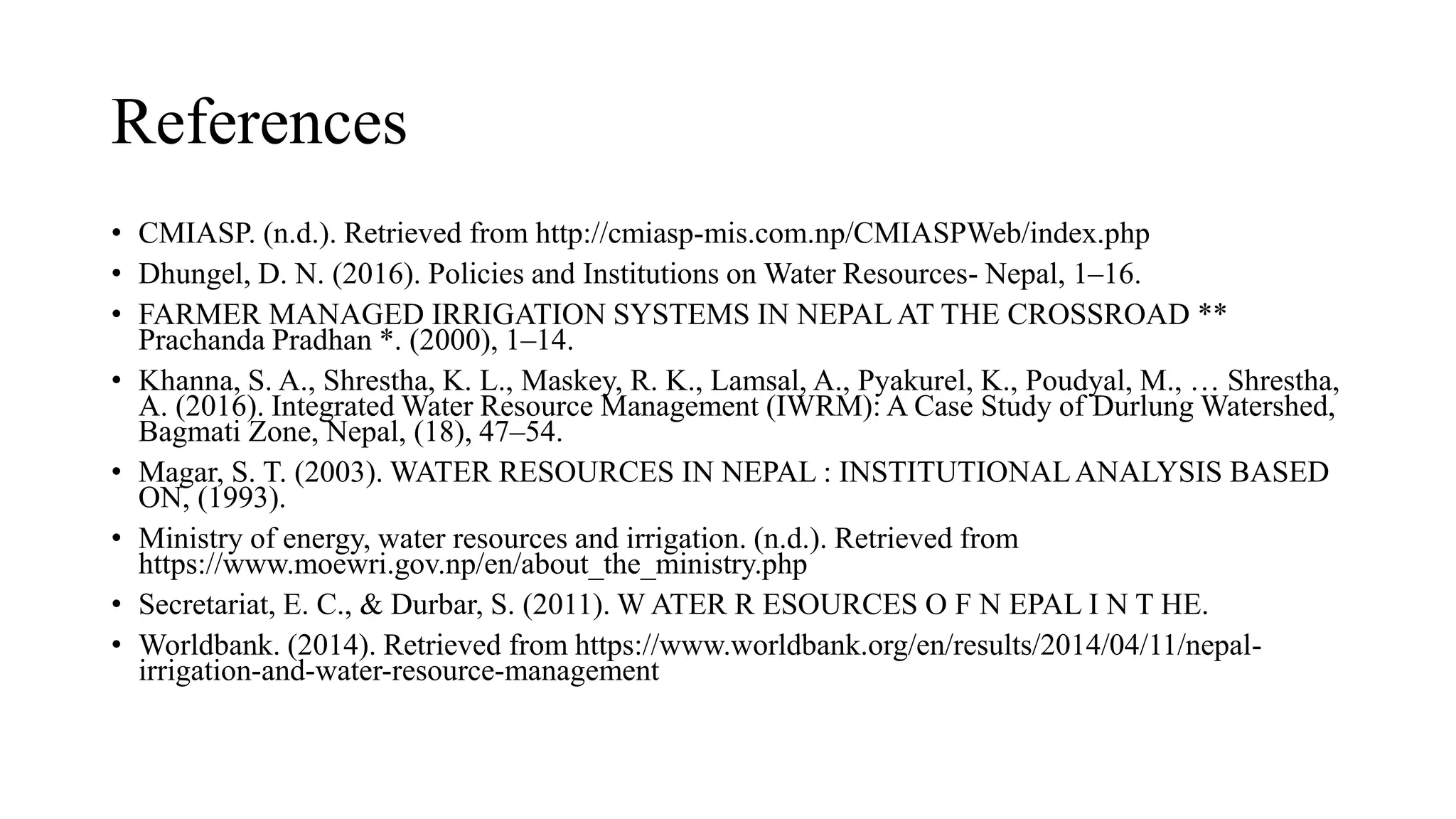 Water management in Nepal by Krishna Sedai | PPTX