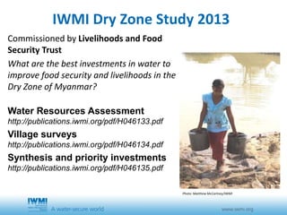 Water Management in the Dry Zone, Irrawaddy Basin, Myanmar | PPTX