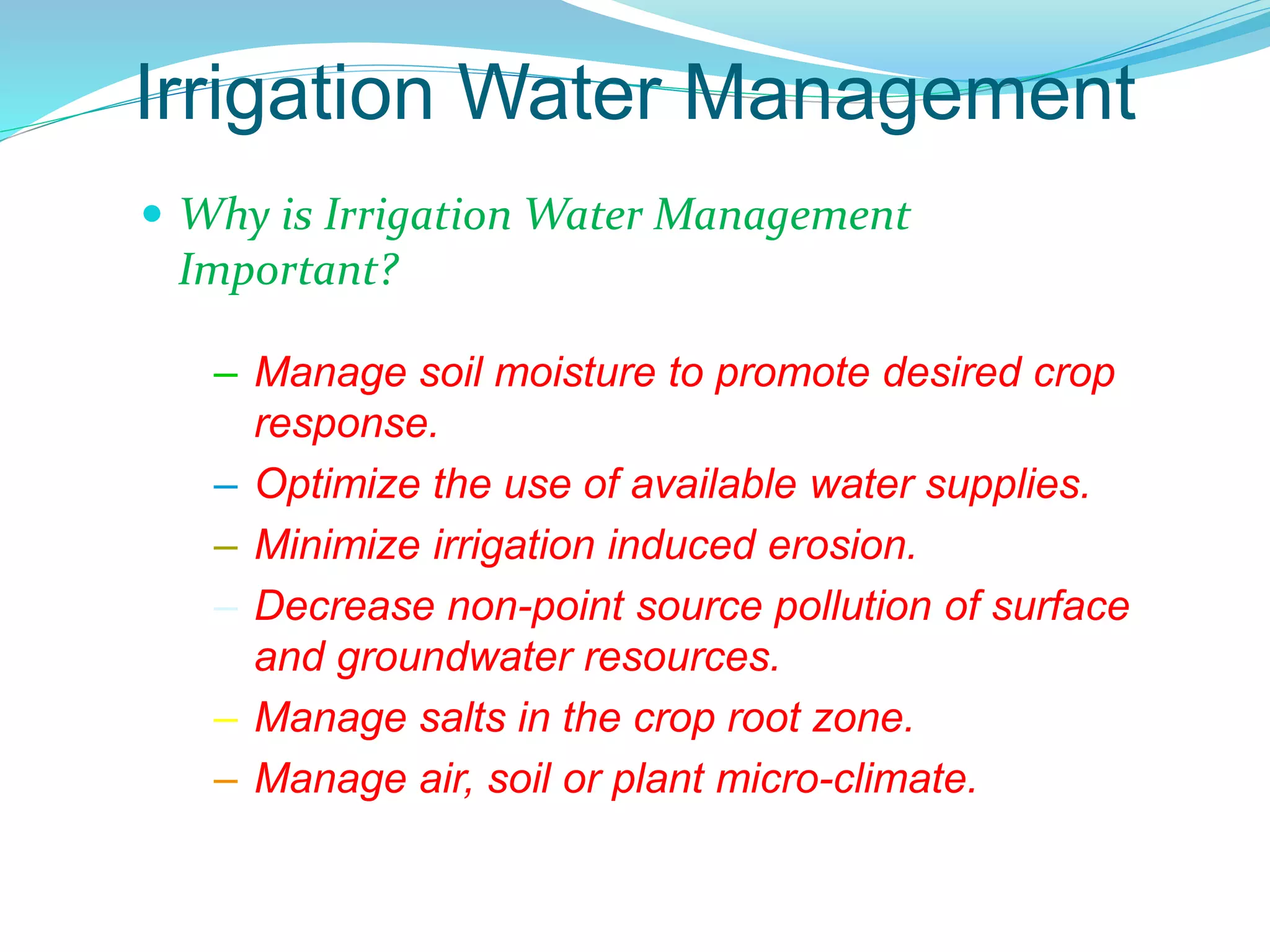 Water management of fruit crops | PPTX