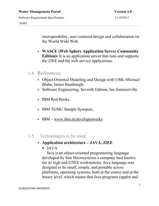 Water management portal | PDF