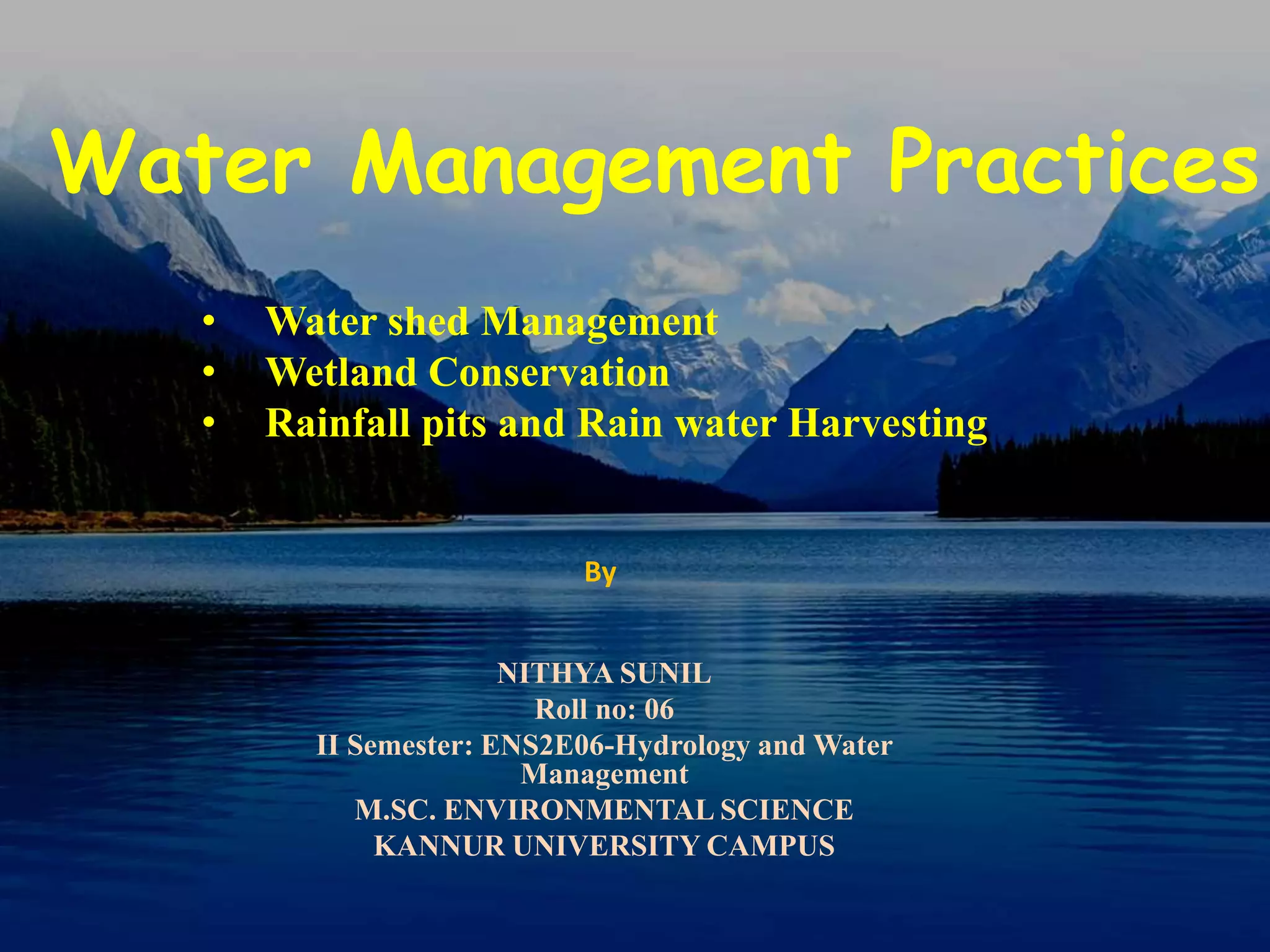 Water management practices | PPTX