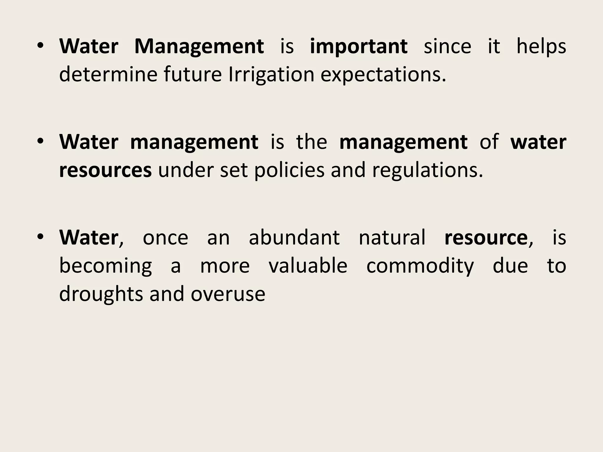 Water management practices | PPTX