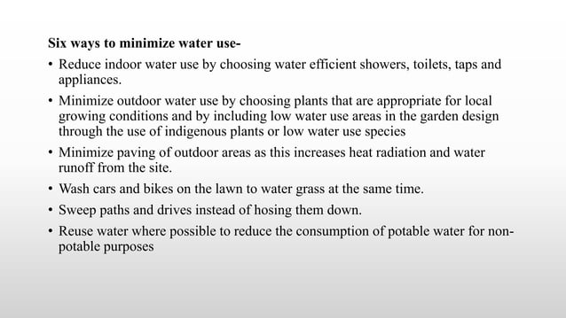 Water management techniques | PPTX