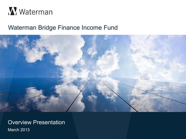 Waterman Capital Presentation | PDF | Home Financing | Personal Debt