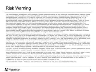 Waterman Capital Presentation | PDF