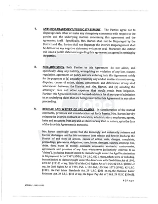 Settlement between Crystal Barton and Buffalo Public Schools | PDF