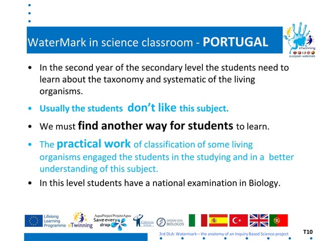 3rd DLA: Watermark – the anatomy of an Inquiry Based Science project | PPT